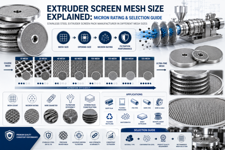 Stainless Steel Extruder Screen Wire Mesh Size Guide